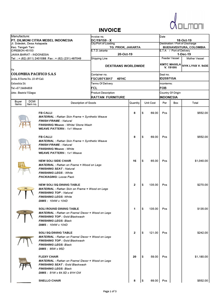 159 TSAI, 1x40' HC, 18-10-2019 | PDF