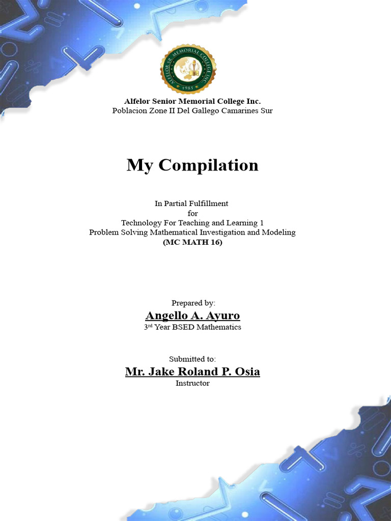 Compilation in MC Math 16 - 085843 - 010720 | PDF | Teachers | Mathematics