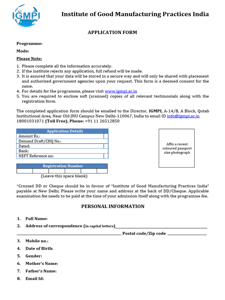 Application-Form | PDF | Academic Degree | Cheque