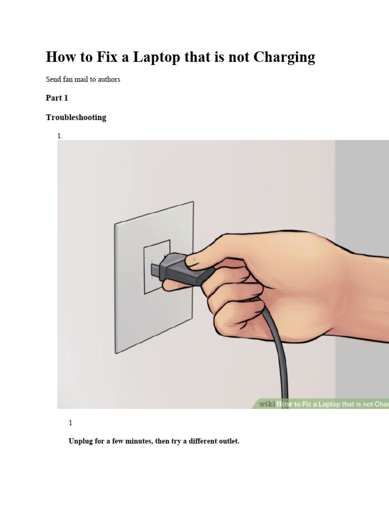 How To Fix A Laptop That Is Not Charging | PDF | Laptop | Battery Charger