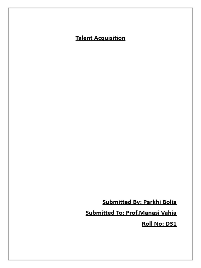 Recruitment and selection matrix_Parkhi Bolia | PDF | Recruitment ...