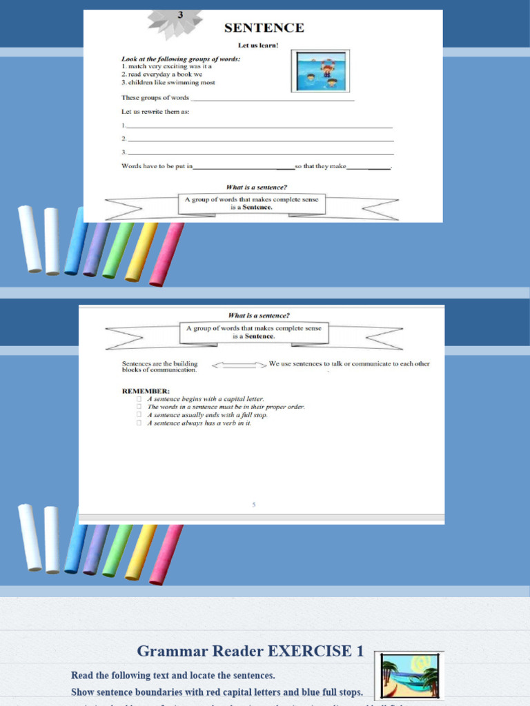 TYPES OF SENTENCES Grade 5 | PDF | Sentence (Linguistics) | Question