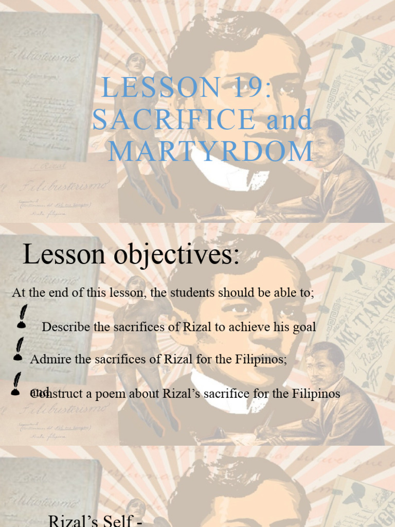 Rizal's Sacrifices and Martyrdom | PDF