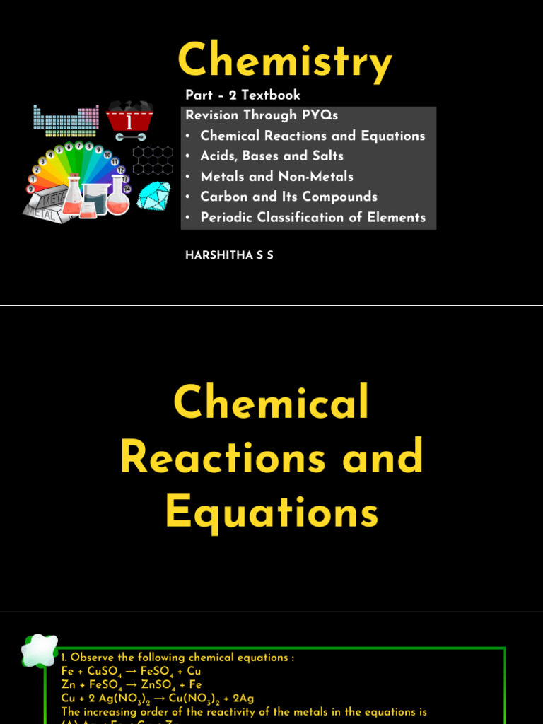 Chemistry Revision: Key Concepts & Reactions | PDF | Acid | Corrosion