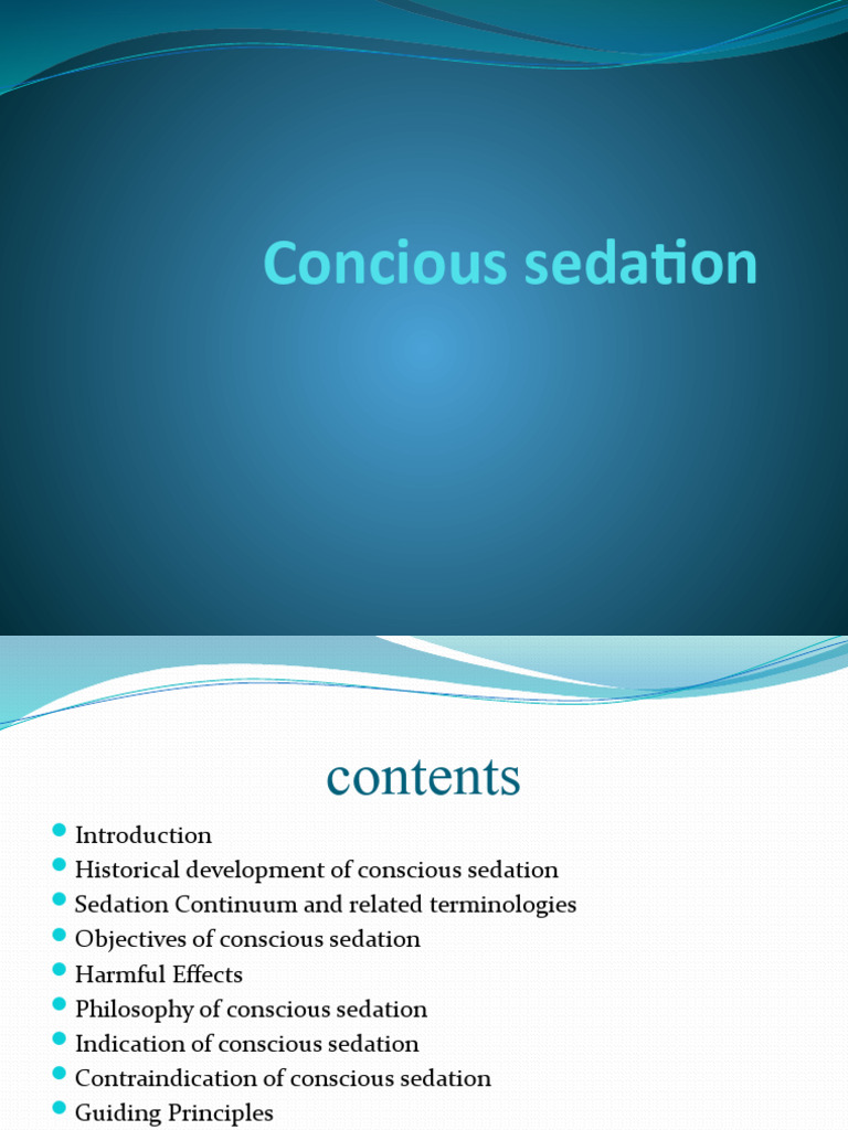 Conscious Sedation | PDF | Anesthesia | Medicine