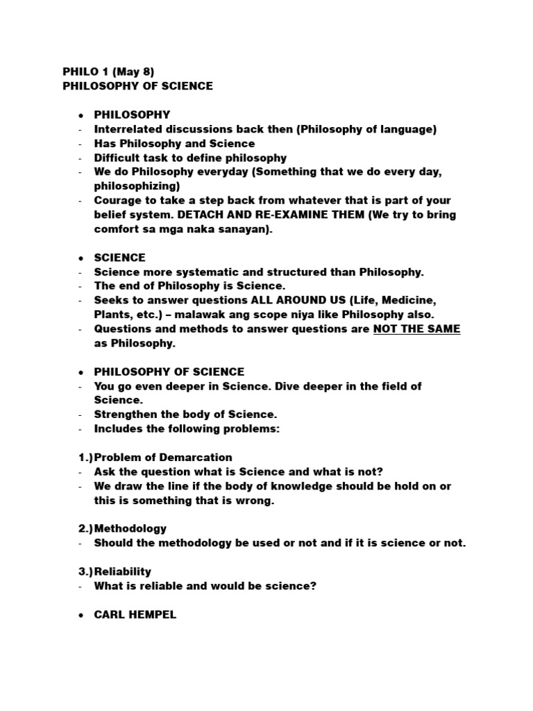 PHILO 1 (Philosophy of Science) | PDF | Falsifiability | Paradigm