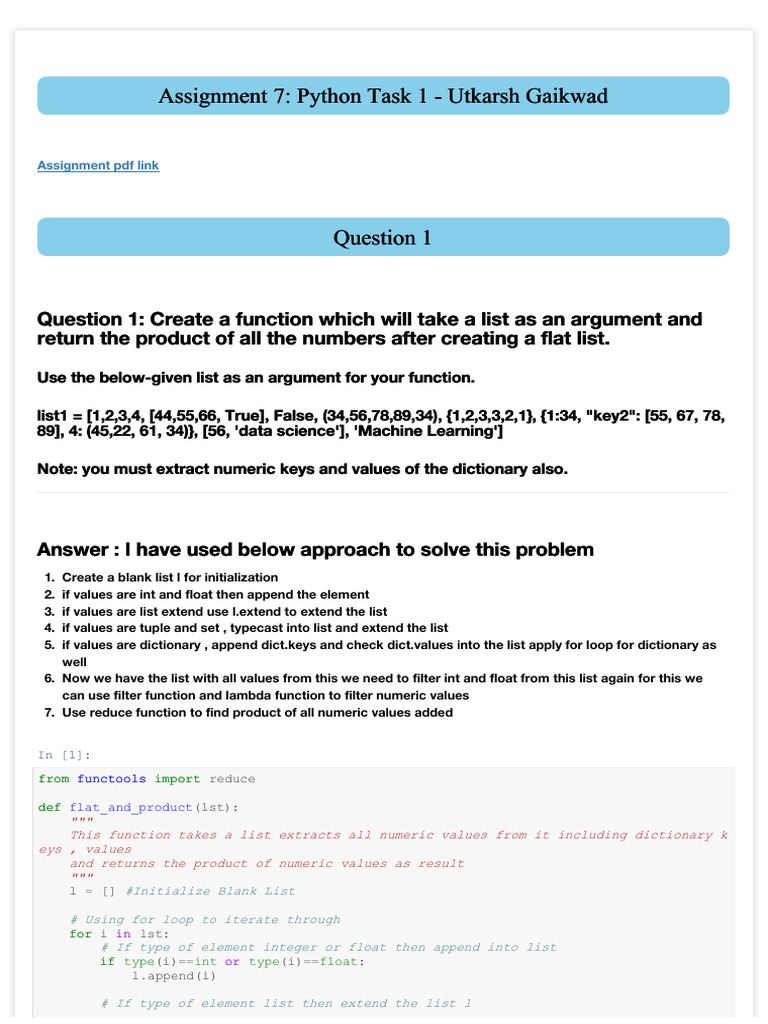 Assignment 7 Utkarsh | PDF | Anonymous Function | Function (Mathematics)