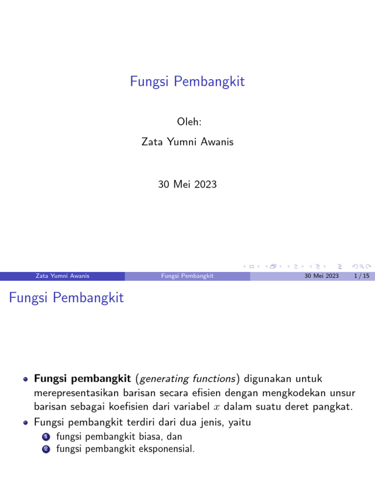 Fungsi Pembangkit | PDF