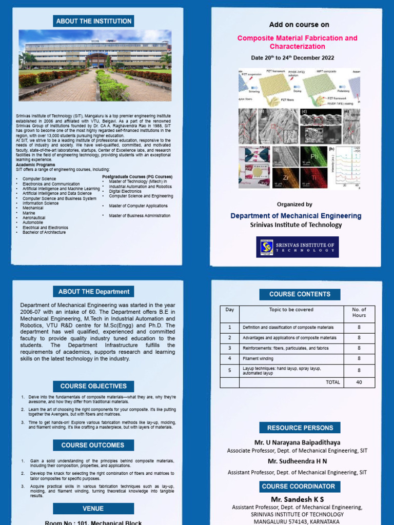 Composite Material Fabrication Course | PDF | Composite Material ...