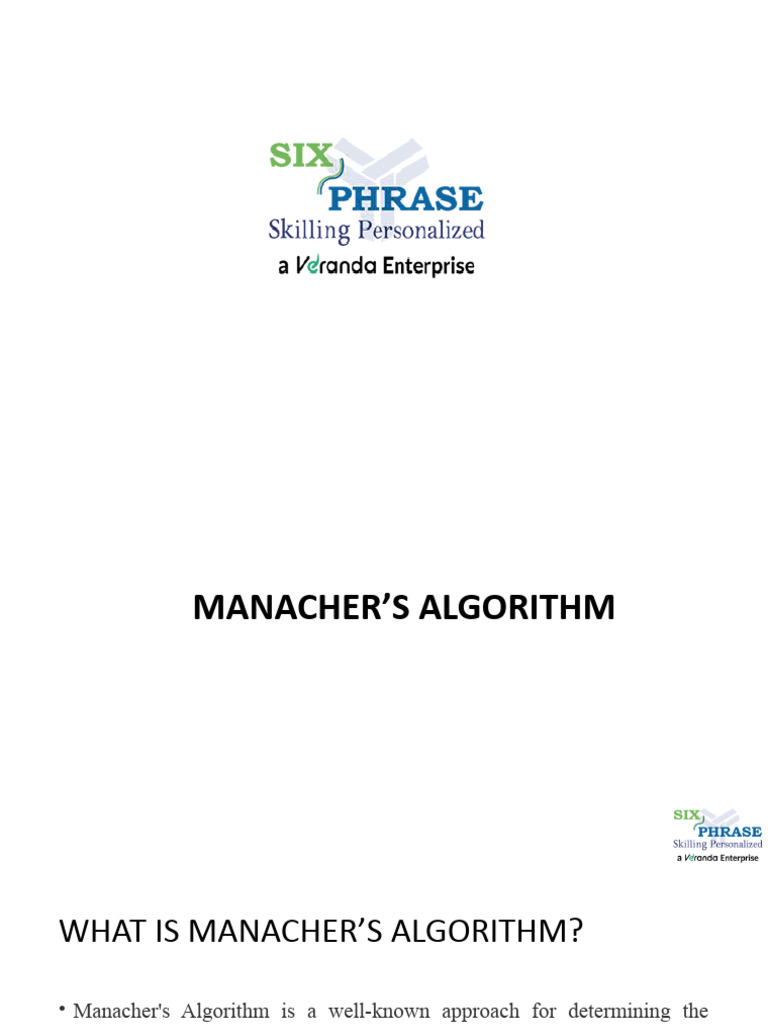L30 - Manacher's Algorithm | PDF | Algorithms And Data Structures | Software Engineering