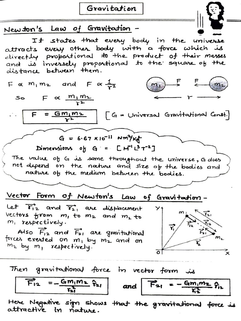 CH 8 Gravitation | PDF | Potential Energy | Orbit