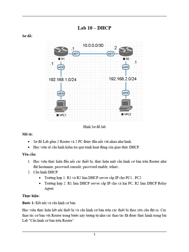 LAB 10 - DHCP v1 | PDF