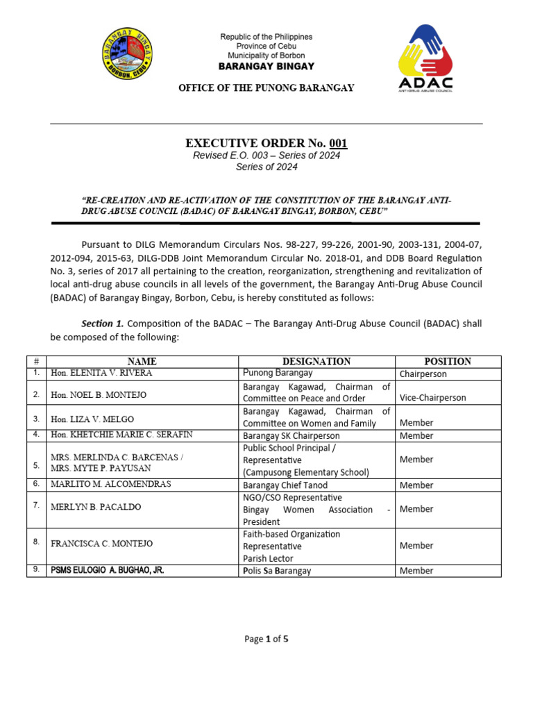 2024 - 001 Badac Re-Creation - Re-Activation-Eo 2024 | PDF ...