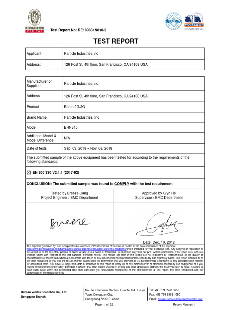 Boron310 NFC Ce Test Report | Download Free PDF | Antenna (Radio ...