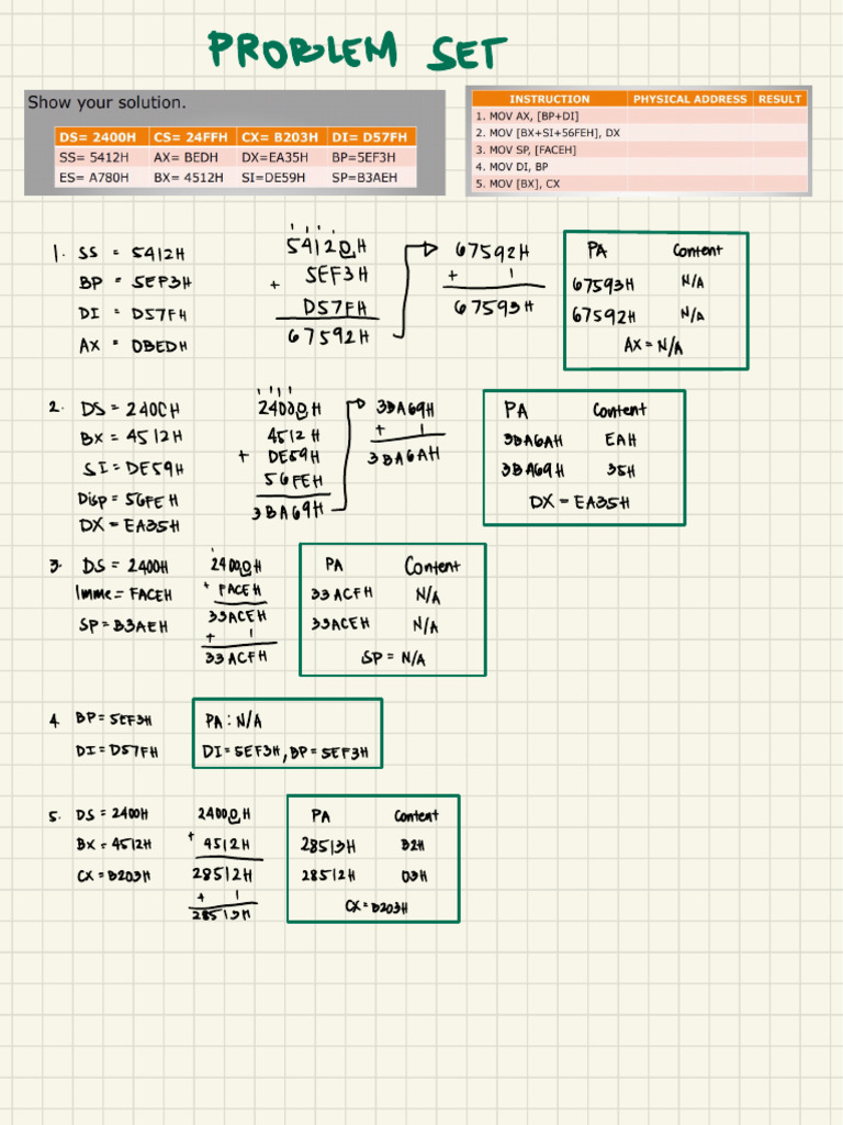 CPE123 Problem Set | PDF