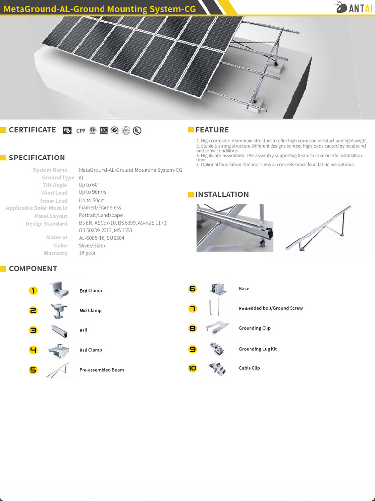 【Antai Solar Datasheet】MetaGround-AL-Ground Mounting System-CG - edited ...