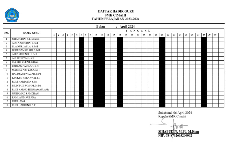 ABSEN UNTUK Ds PAI | PDF