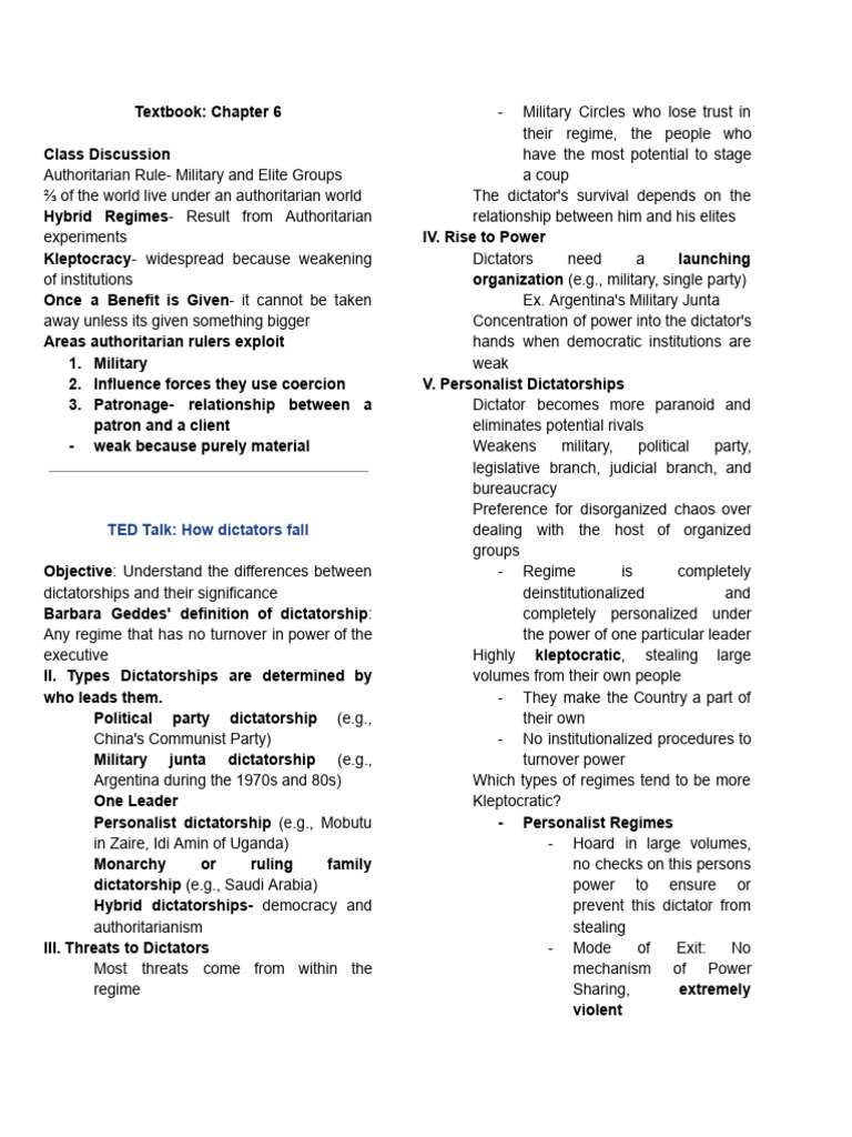 Understanding Authoritarian Regimes | PDF | Dictatorship | Authoritarianism
