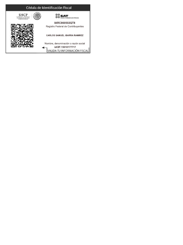 Cédula Fiscal | PDF