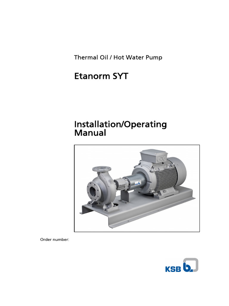 Etanorm SYT - OIM | PDF | Pump | Bearing (Mechanical)