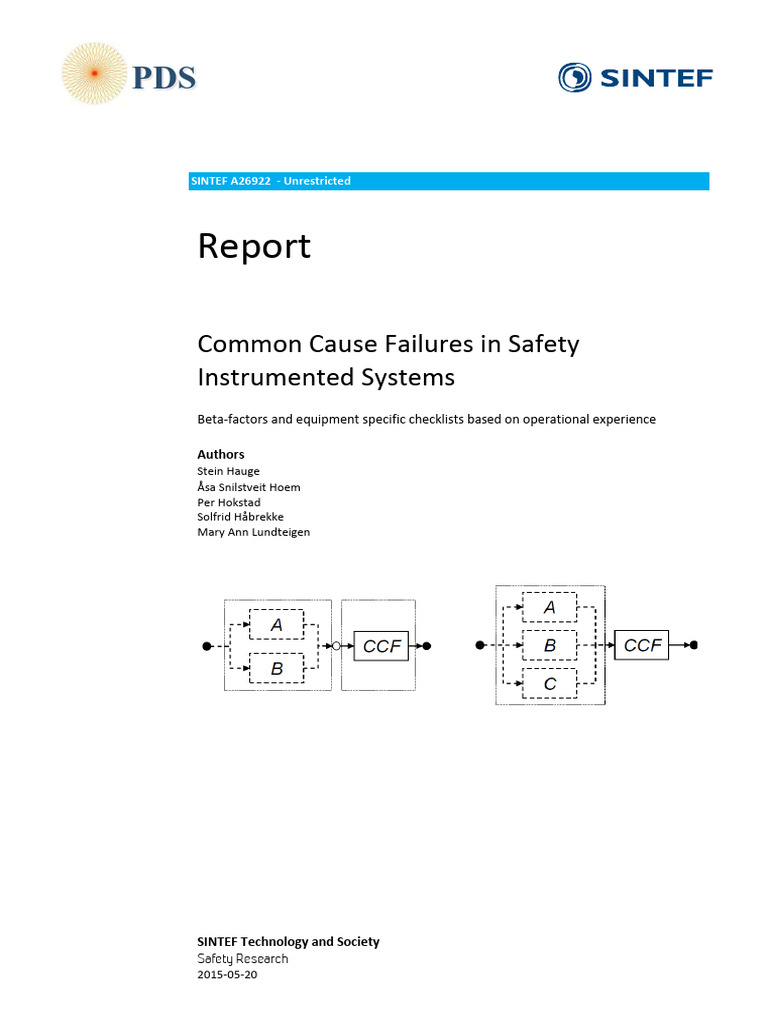 Common Cause Failures in SIS | PDF | Reliability Engineering ...