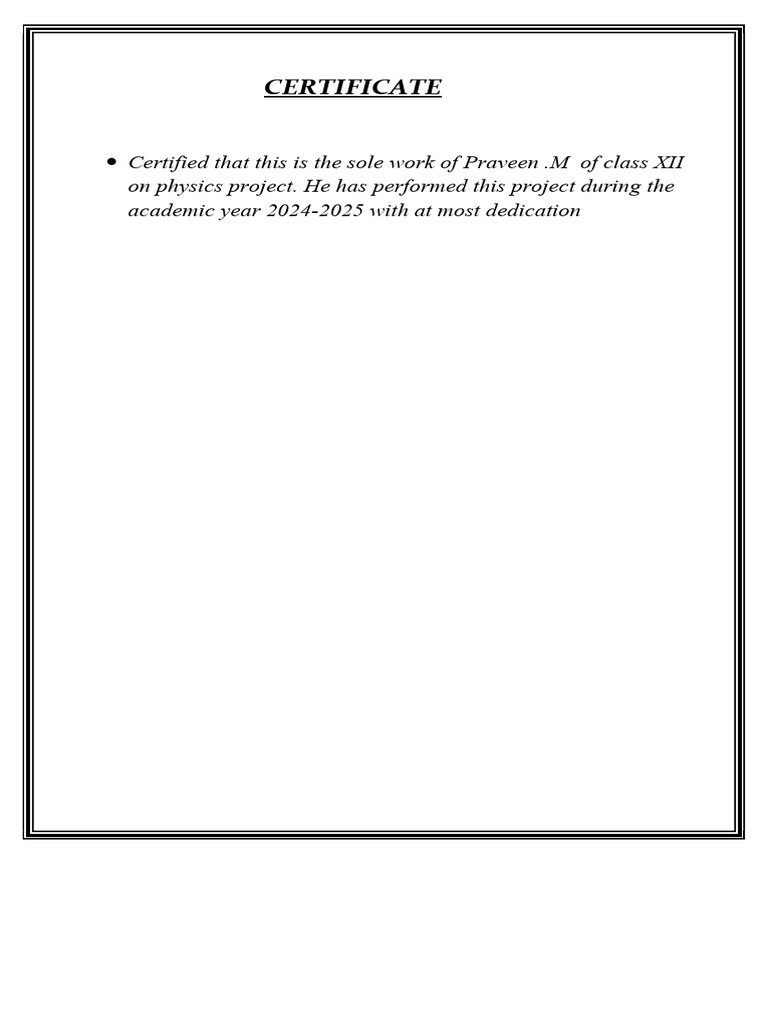 Physics Project PDF Praveen Class 12 | PDF | Rectifier | Diode