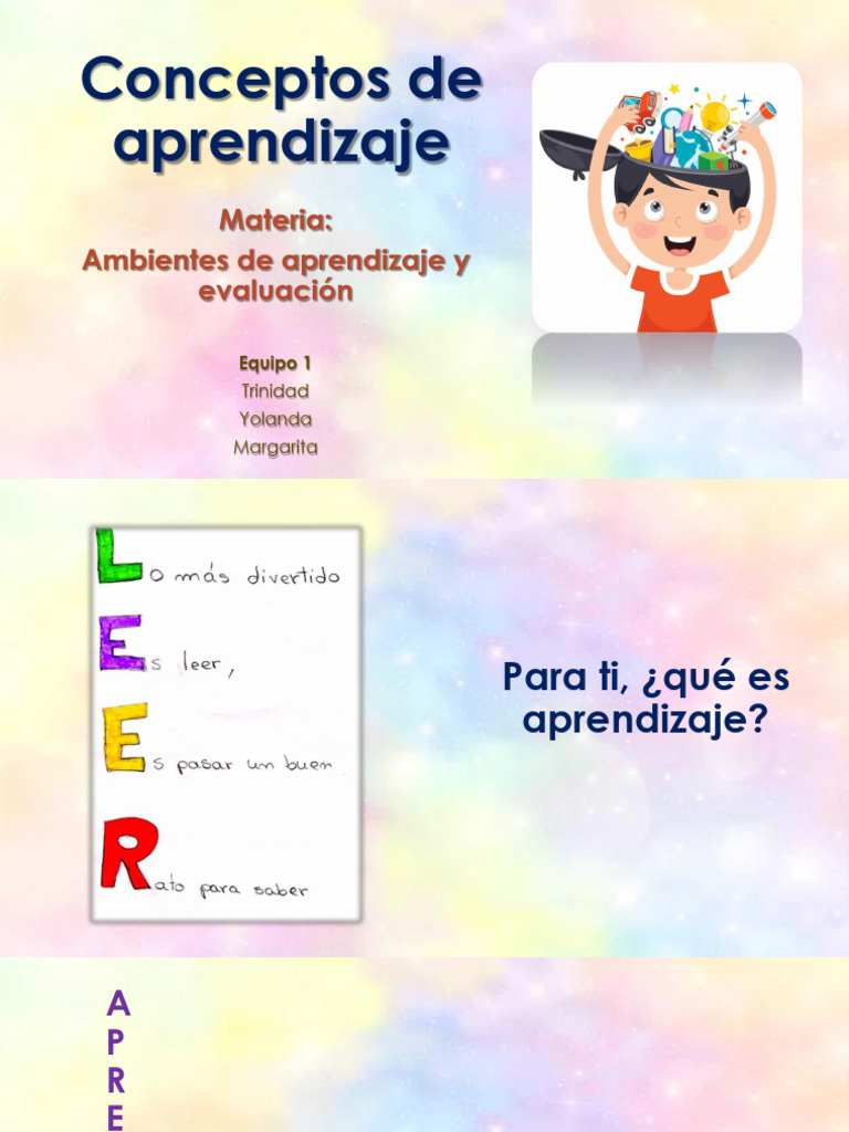 Conceptos de Aprendizaje | PDF | Aprendizaje | Enseñando