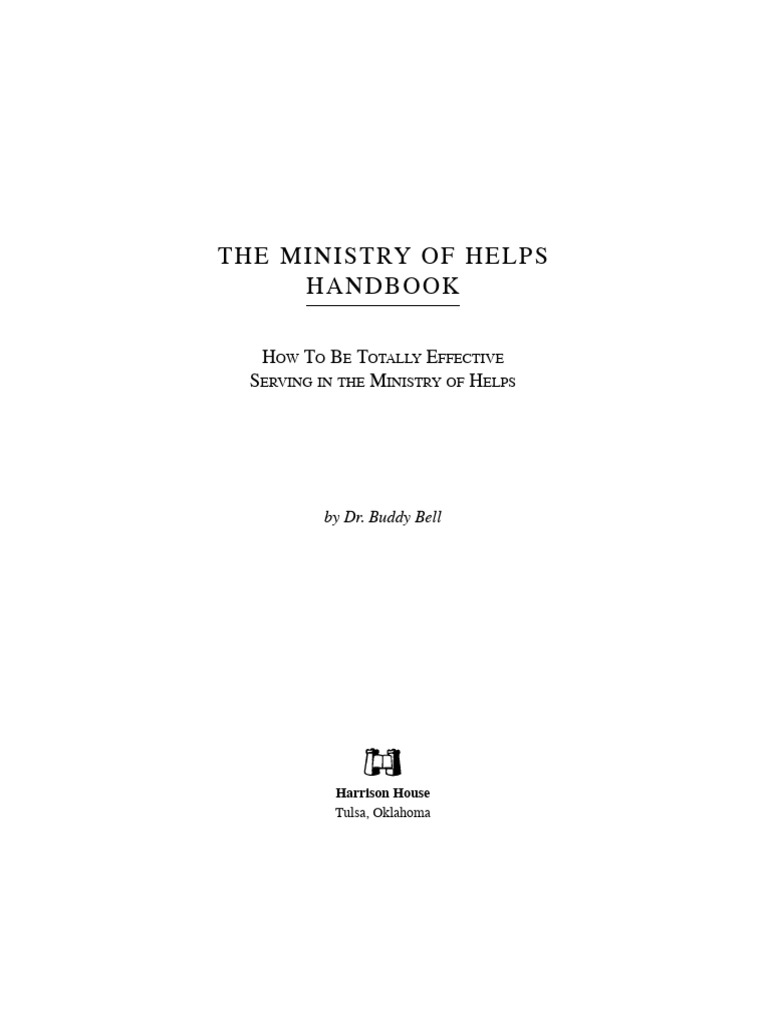 The Ministry of Helps Handbook | PDF | Elijah | Books Of Kings