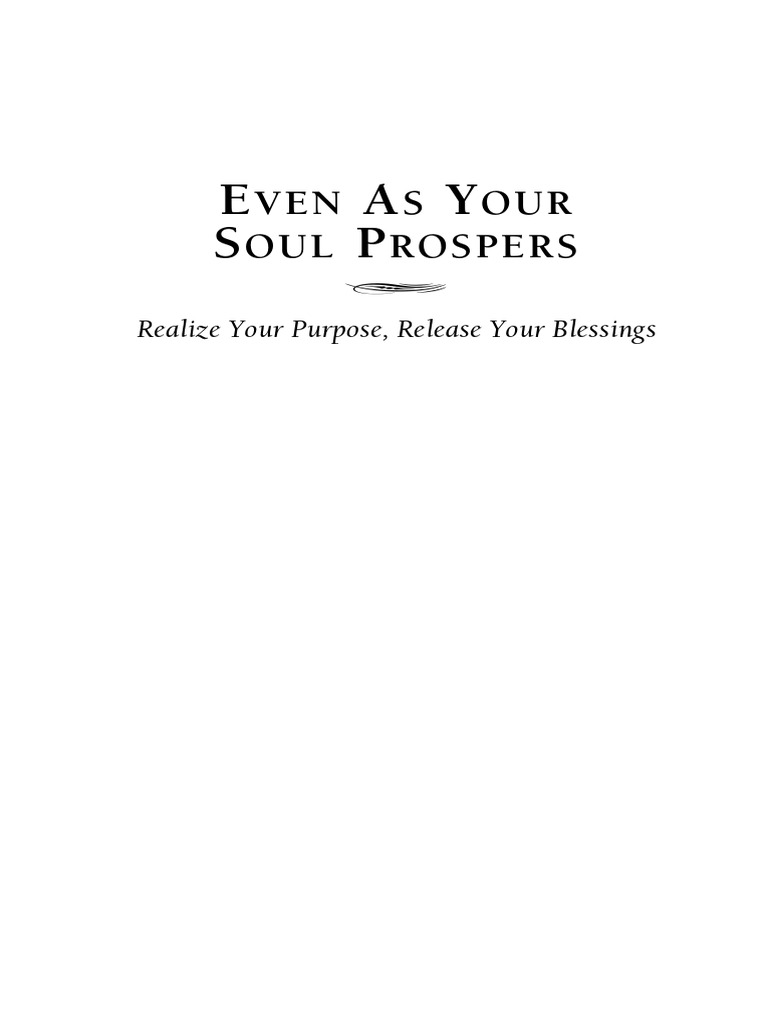 Even As Your Soul Prospers | PDF | Adam | Jesus