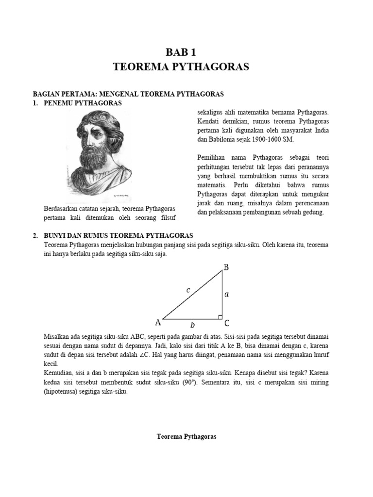 Teorema Pythagoras dan Aplikasinya | PDF