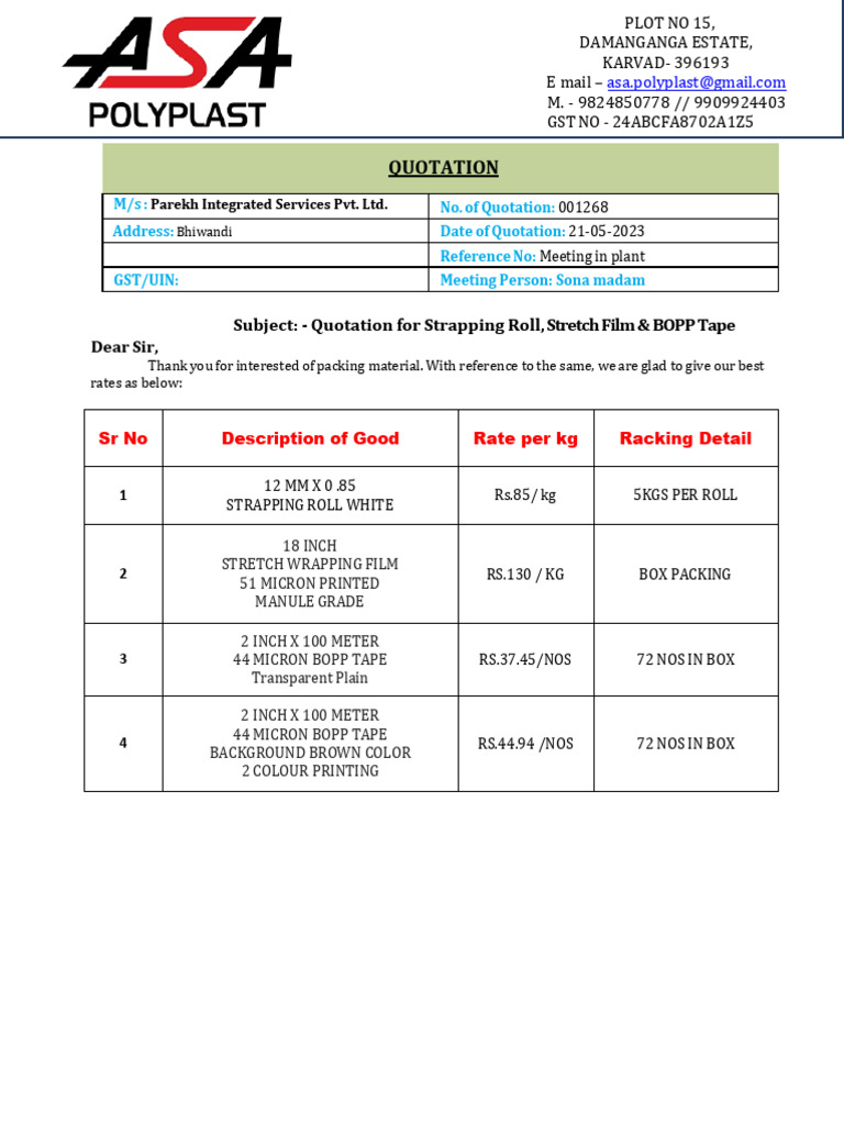 Parekh Integrated Services Pvt. Ltd. | PDF