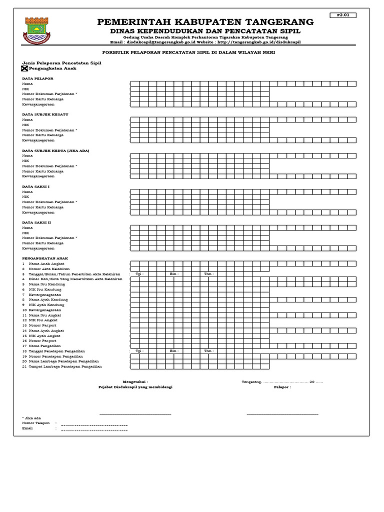 F2-01 PENGANGKATAN ANAK | PDF