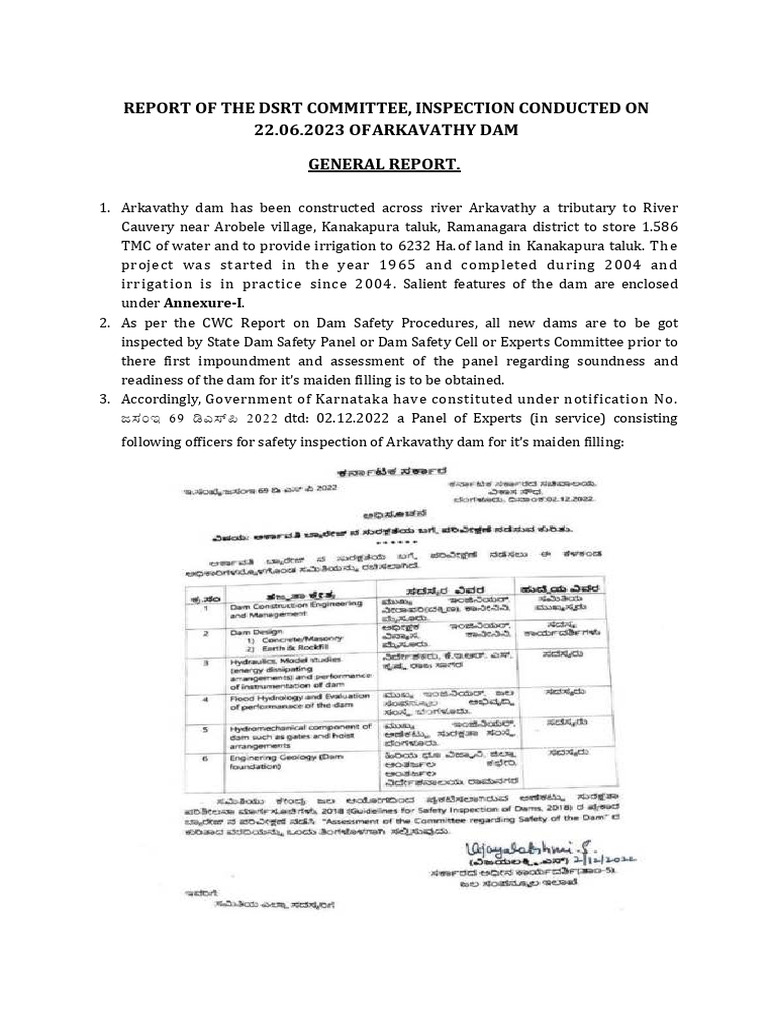 Initial Filling Final Report - Compressed | PDF | Spillway | Dam