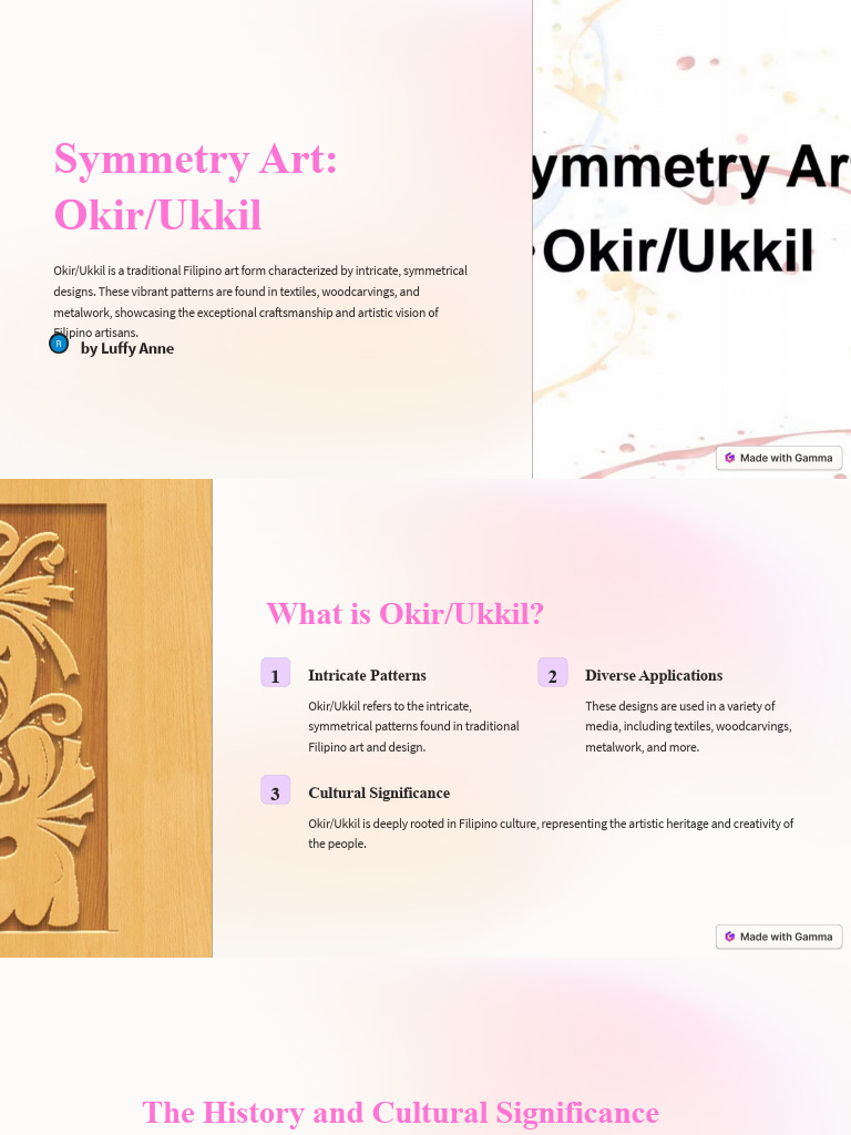 Symmetry Art: Okir/Ukkil: by Luffy Anne | PDF | Symmetry | Textiles