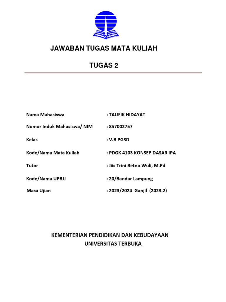 Ipa Tugas 2 Taufik | PDF