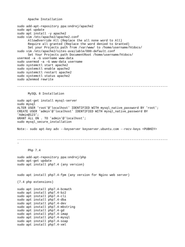 PHP Configuration Step by Step | Download Free PDF | Sudo | Php