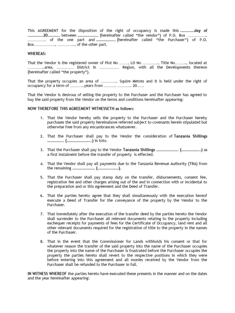 Property Sale Agreement | PDF | Natural Resources Law | Civil Law ...