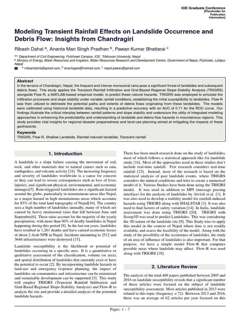 Ber 7 | PDF | Landslide | Earth Sciences