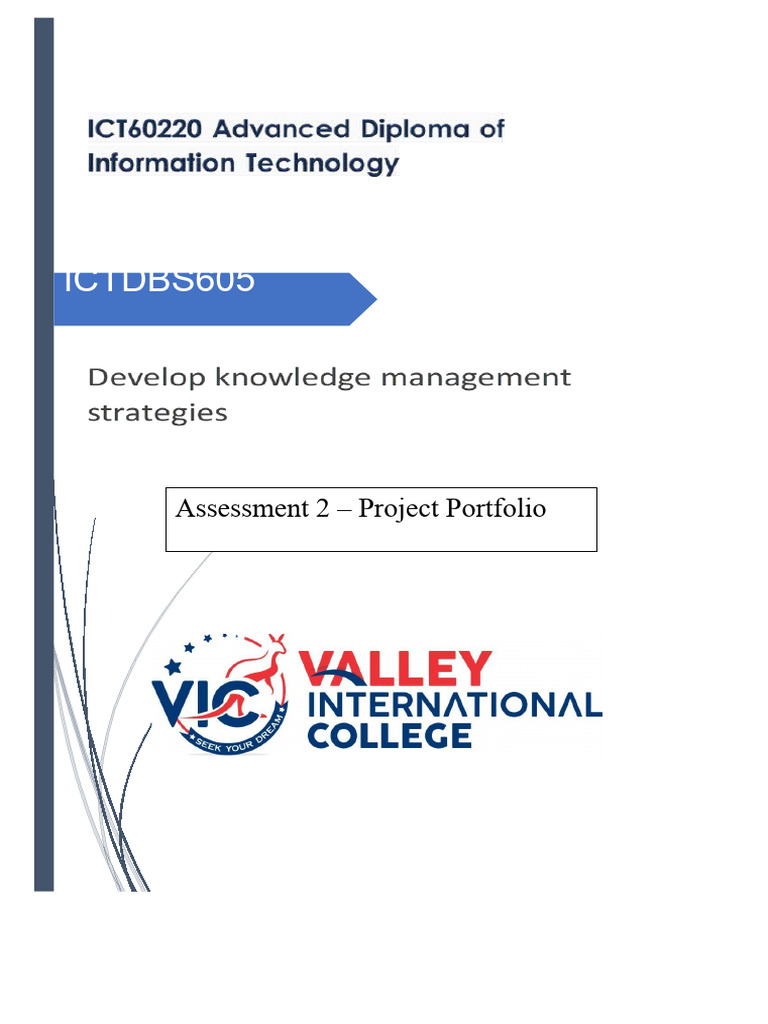ICTDBS605 New Assessment 2 - Project Portfolio | PDF | Knowledge ...