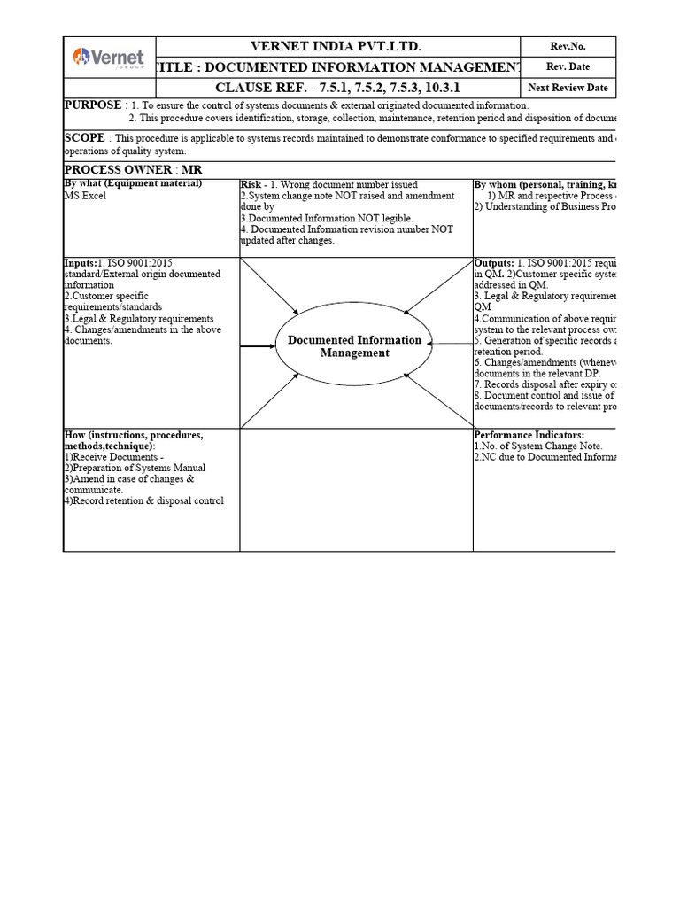 01 - Documented Information | PDF | Iso 9000 | Information