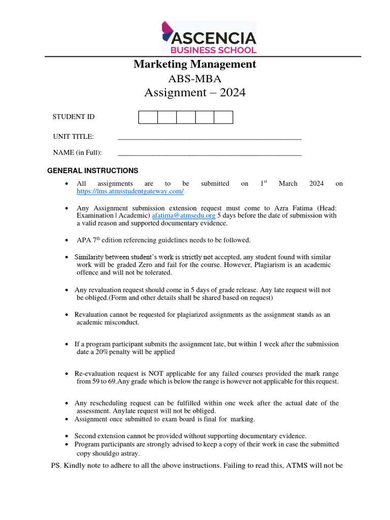 Marketing Management Assignment | PDF | Persuasion | Market Segmentation