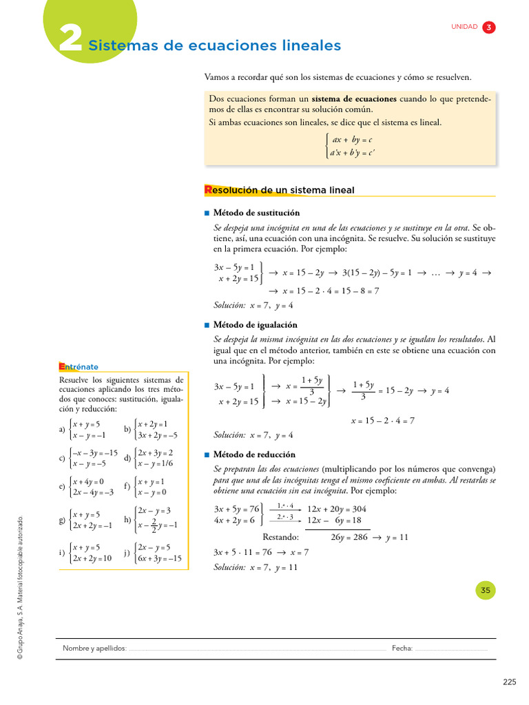 03 Ecu Inecu Sist-5 | PDF | Sistema de ecuaciones lineales | Ecuaciones