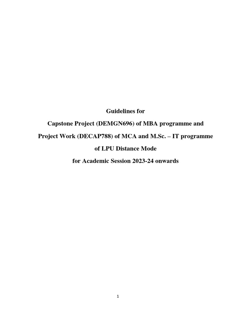 Project Submission Guidleines | PDF | Methodology