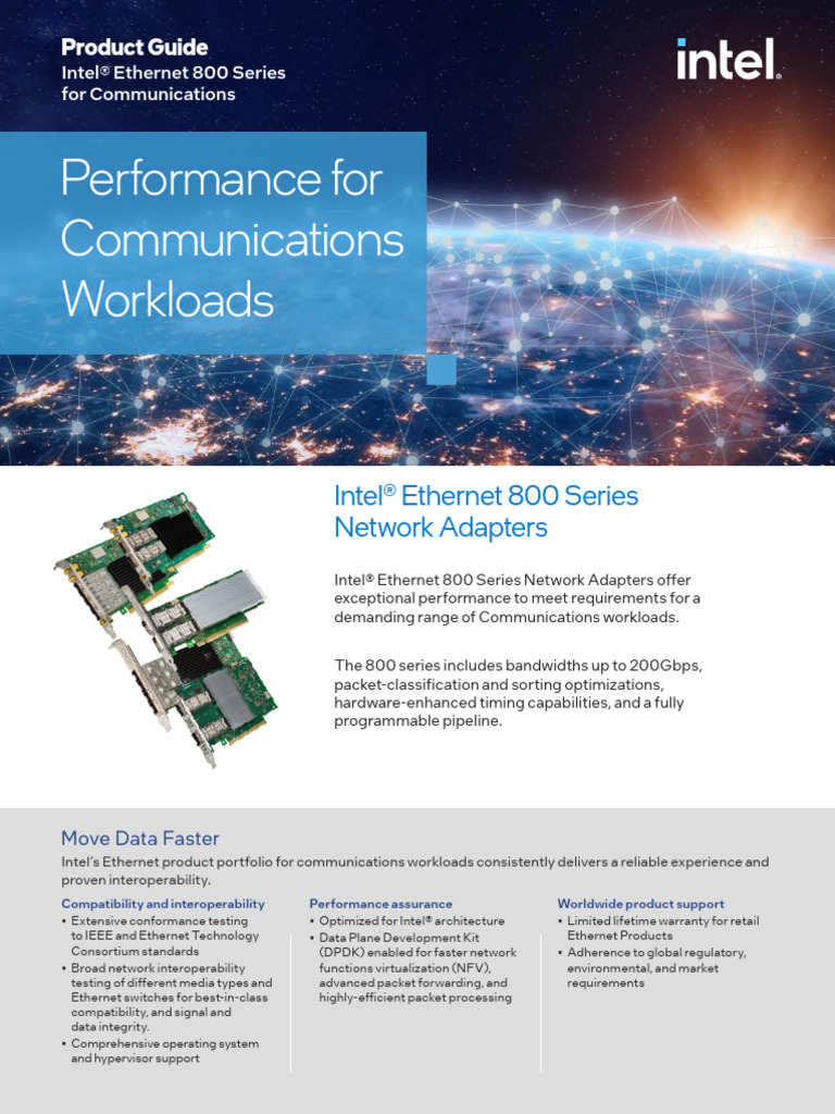 Intel Communications Portfolio - Rev2 | PDF | Computer Network | Network Interface Controller