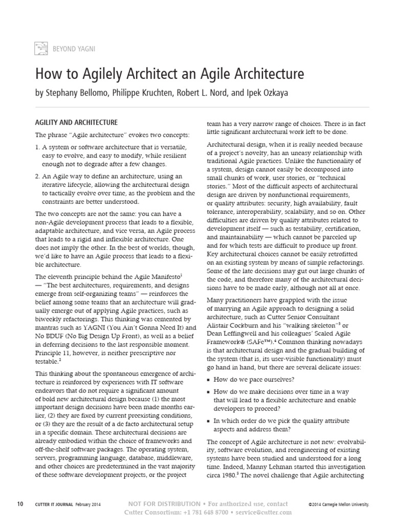 Agile Architecture | PDF | Agile Software Development | Scalability Agile Architecture | PDF | Agile Software Development | Scalability