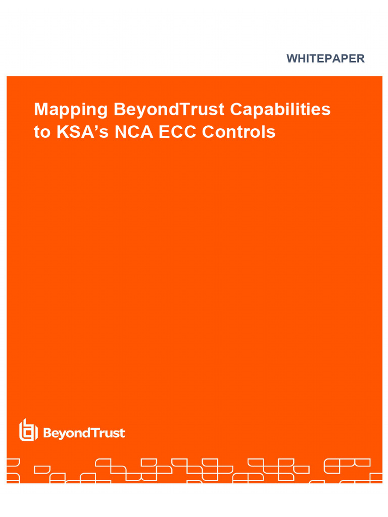 BeyondTrust Mapping to KSA NCA ECC | PDF | Computer Security | Security