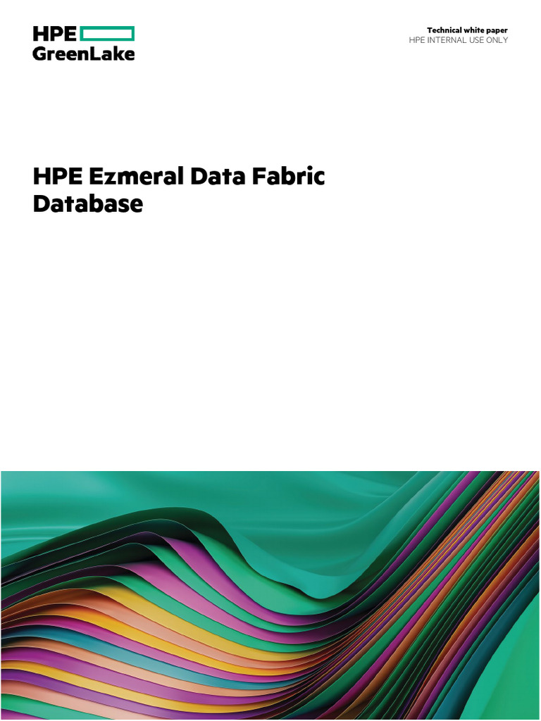 HPE Ezmeral Data Fabric Database-A00125063enw | PDF | Replication (Computing) | Databases