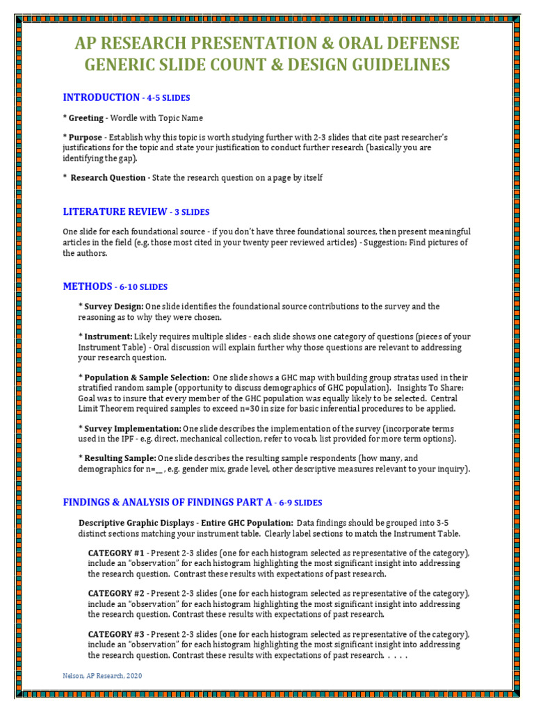 AP Research Presentation | PDF | Sampling (Statistics) | Histogram