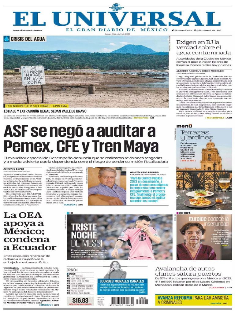 El Universal 11 Abr 2024 | PDF