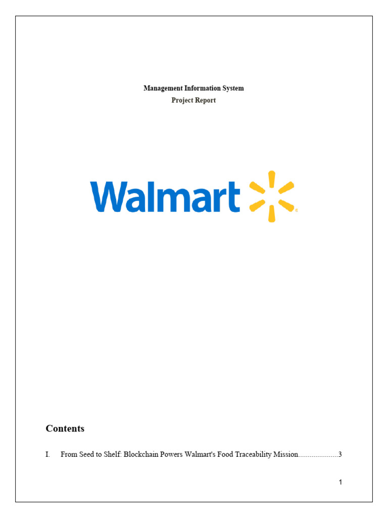 Walmart - MIS - Case | PDF | Supply Chain | Walmart